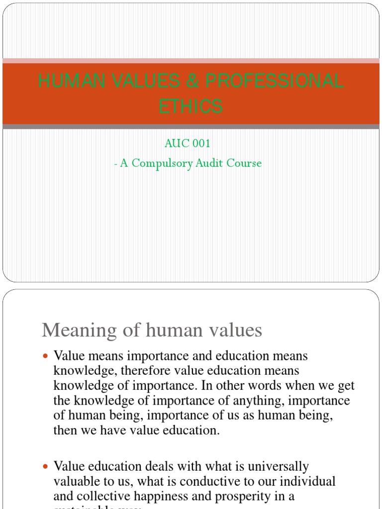 Human Value | PDF | Value (Ethics) | Human