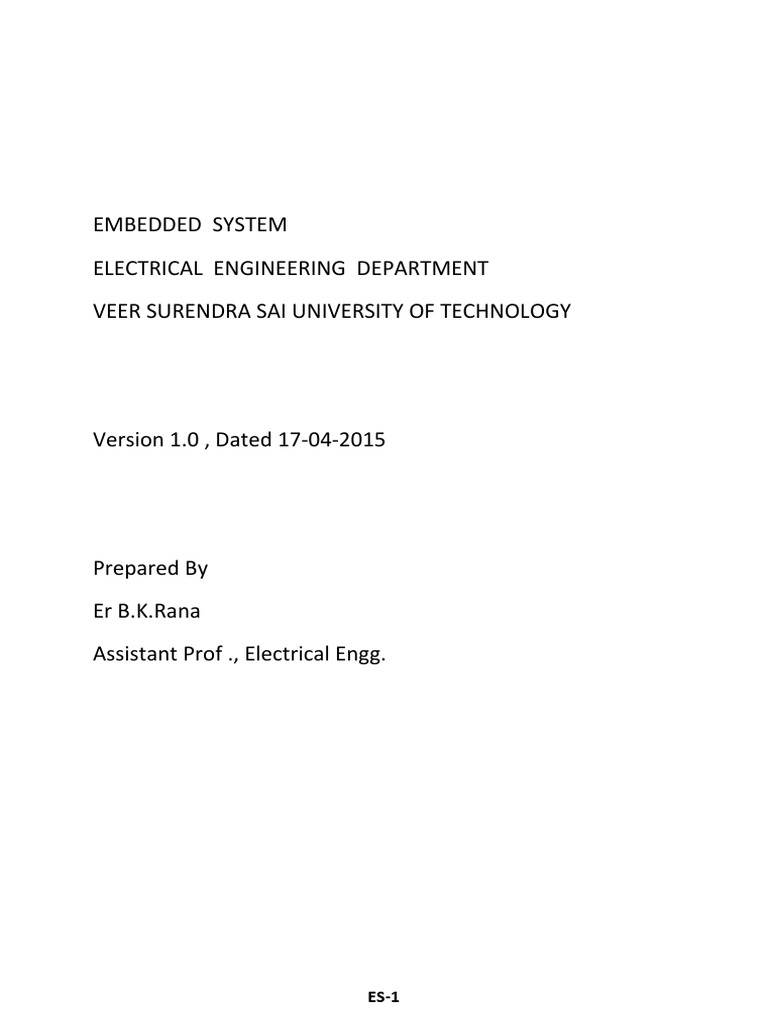 Lecture 1429540438 | PDF | Embedded System | Central Processing Unit