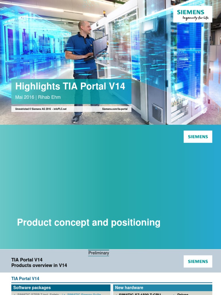 TIA Portal V14 Highlights EN PDF | PDF | Computación en la nube ...