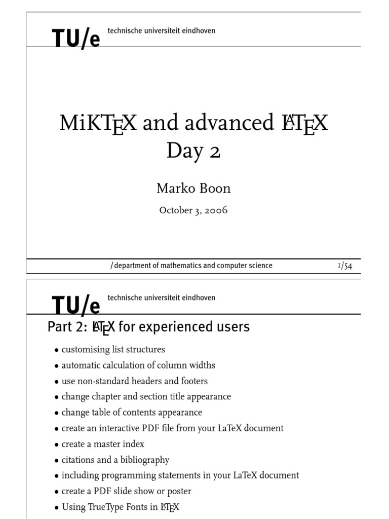 MikTeX Ad Advanced LaTeX | PDF | Typefaces | Sans Serif