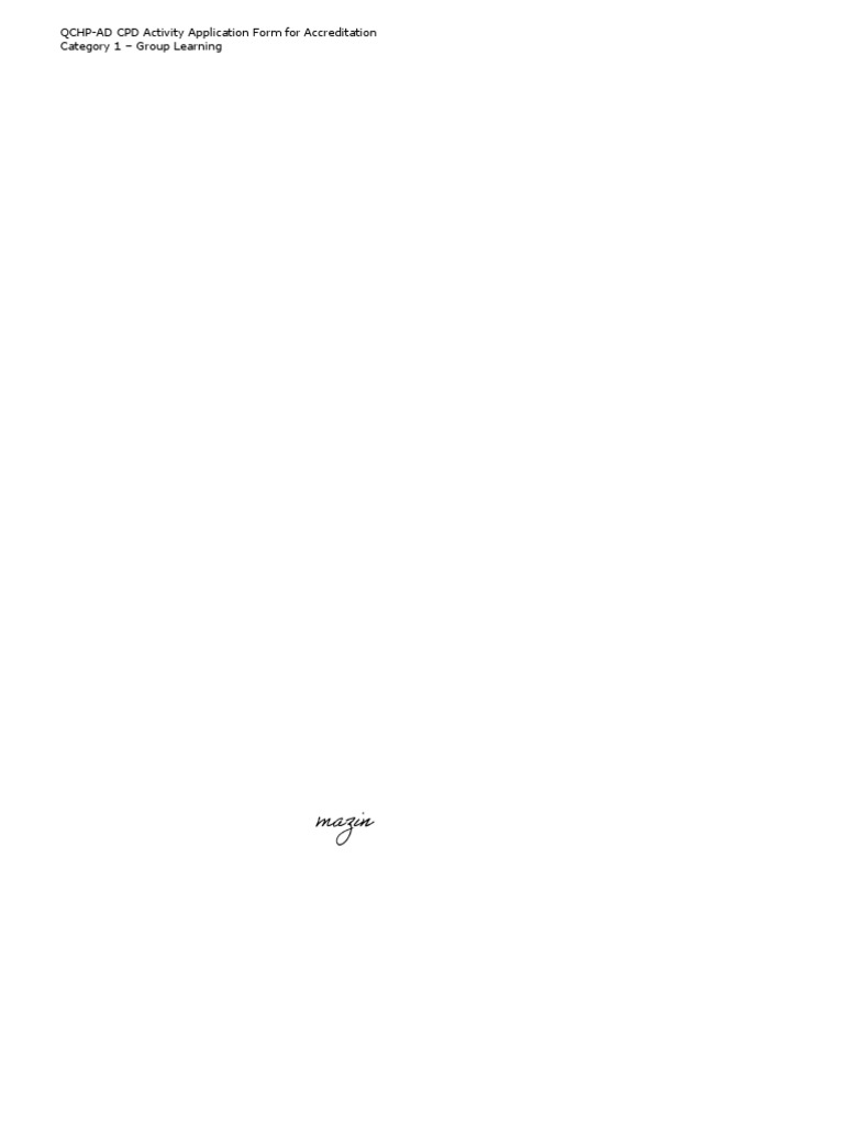 QCHP-AD CPD Activity Application Form For Accreditation Category 1 ...