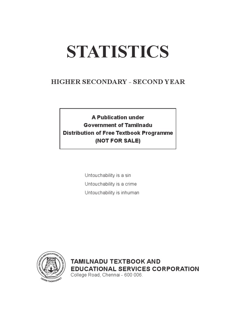 STD - 12 Statistics EM PDF | PDF | Teoria da Probabilidade | Aleatoriedade