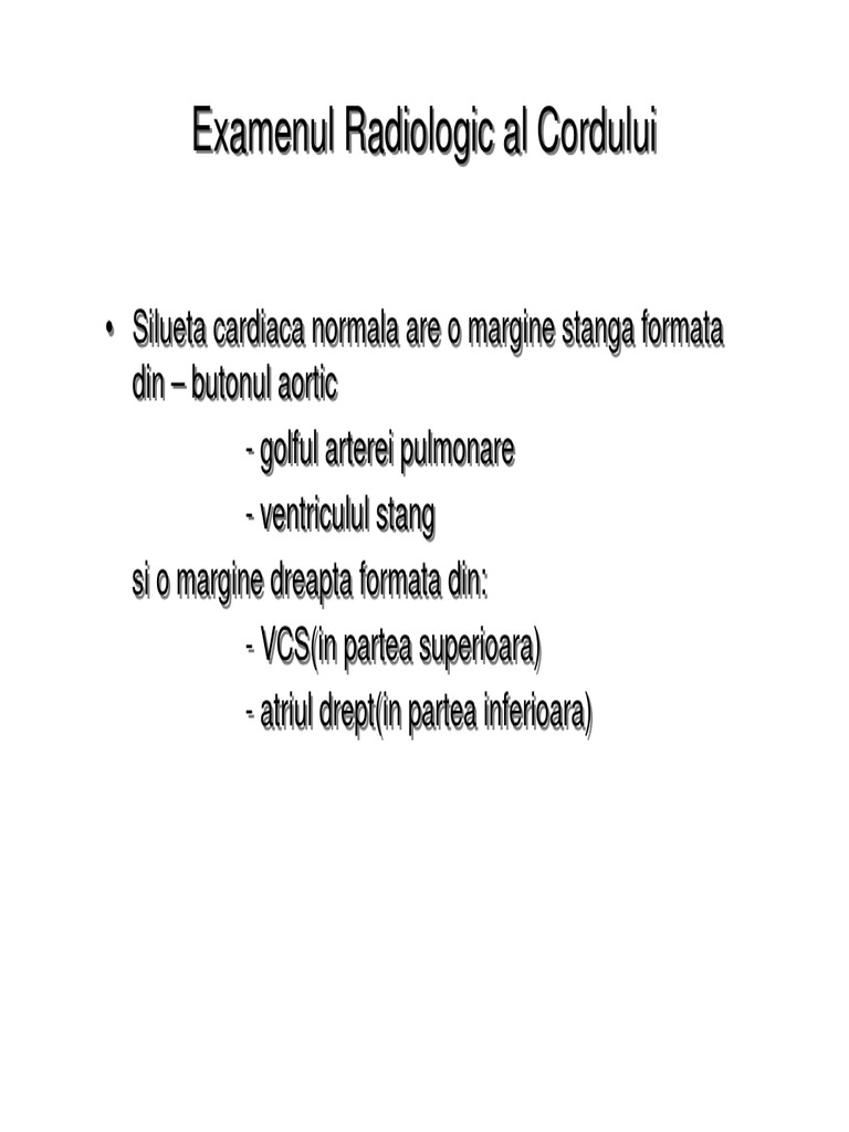 Examenul Radiologic Al Cordului | PDF