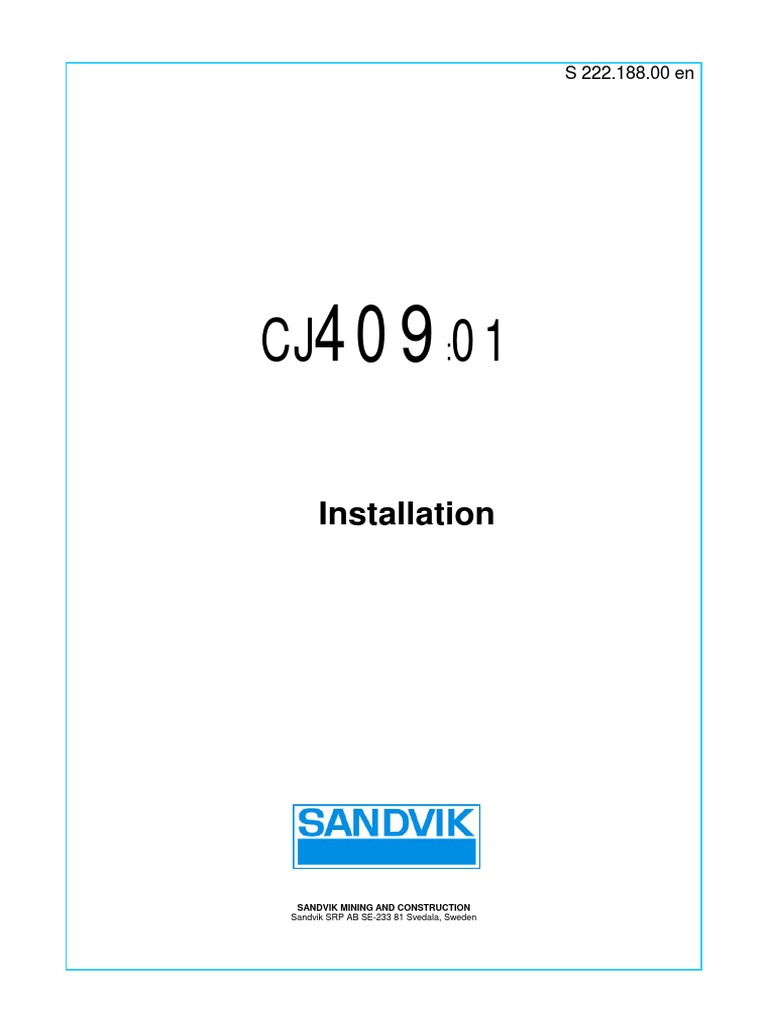 Installation: Sandvik SRP AB SE-233 81 Svedala, Sweden | PDF | Bearing ...