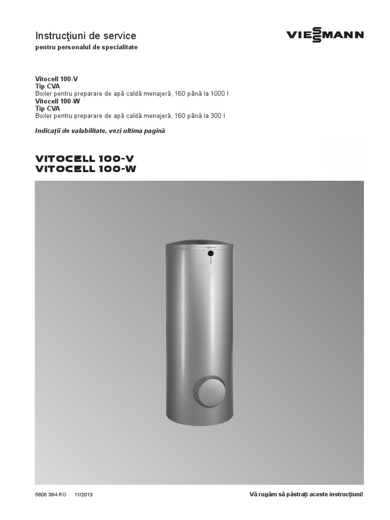 Is Vitocell 100-V, 100-w Cva | PDF