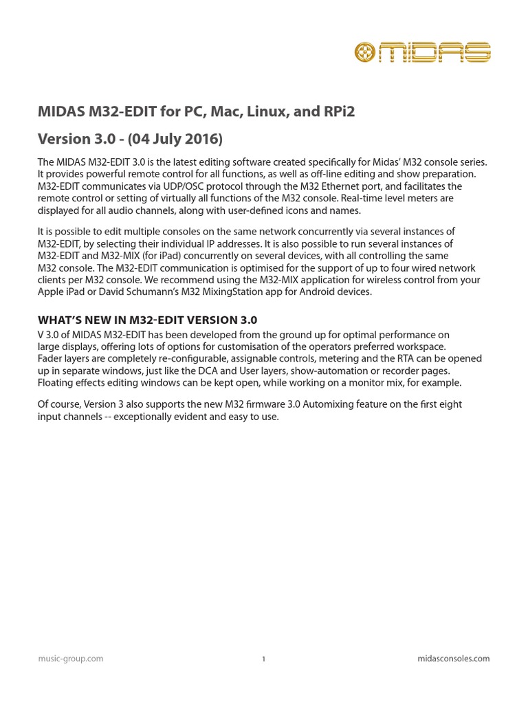 M32-Edit V3.0 PDF | PDF | Microsoft Windows | Linux