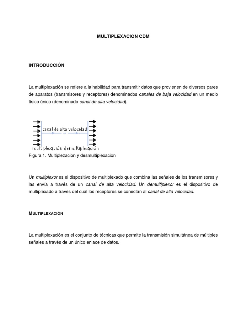 Multiplexacion CDM | PDF | Multiplexación | Inalámbrico