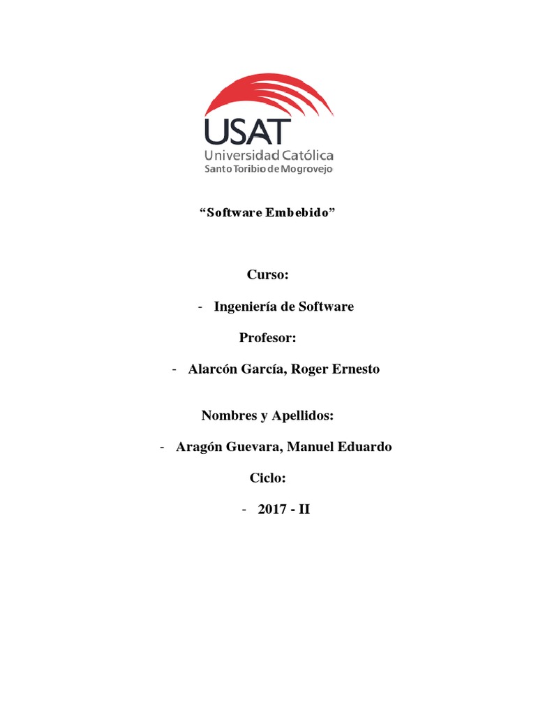 Software Embebido | PDF | Sistema Integrado | Microcontrolador