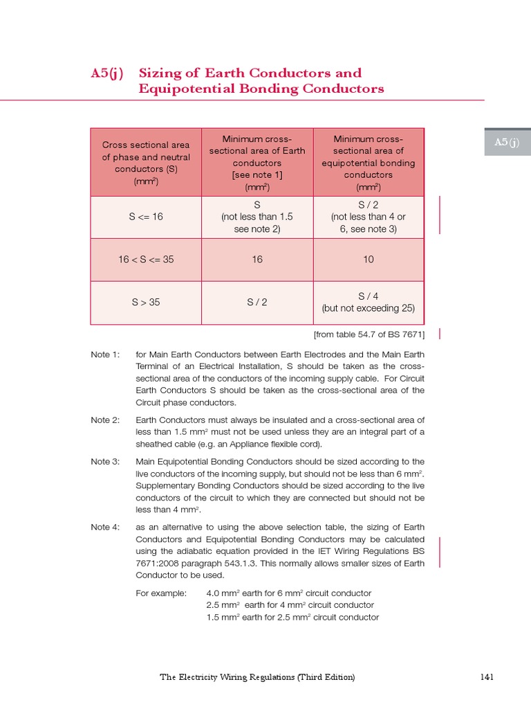 Sizing of Earth Cables | PDF | Electrical Conductor | Electrical Wiring