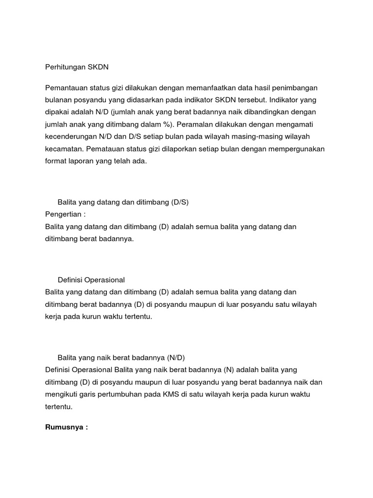 Perhitungan SKDN | PDF
