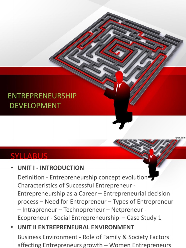 Entrepreneurship Development Syllabus | PDF | Entrepreneurship | Innovation