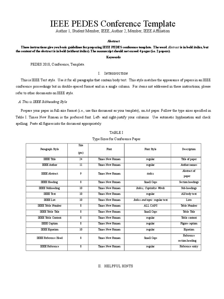 PEDES Template | PDF | Times New Roman | Bracket