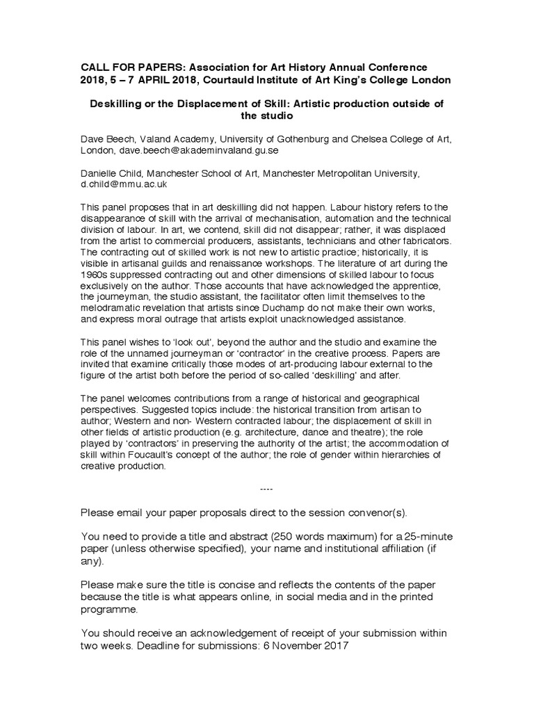 Deskilling Art | PDF