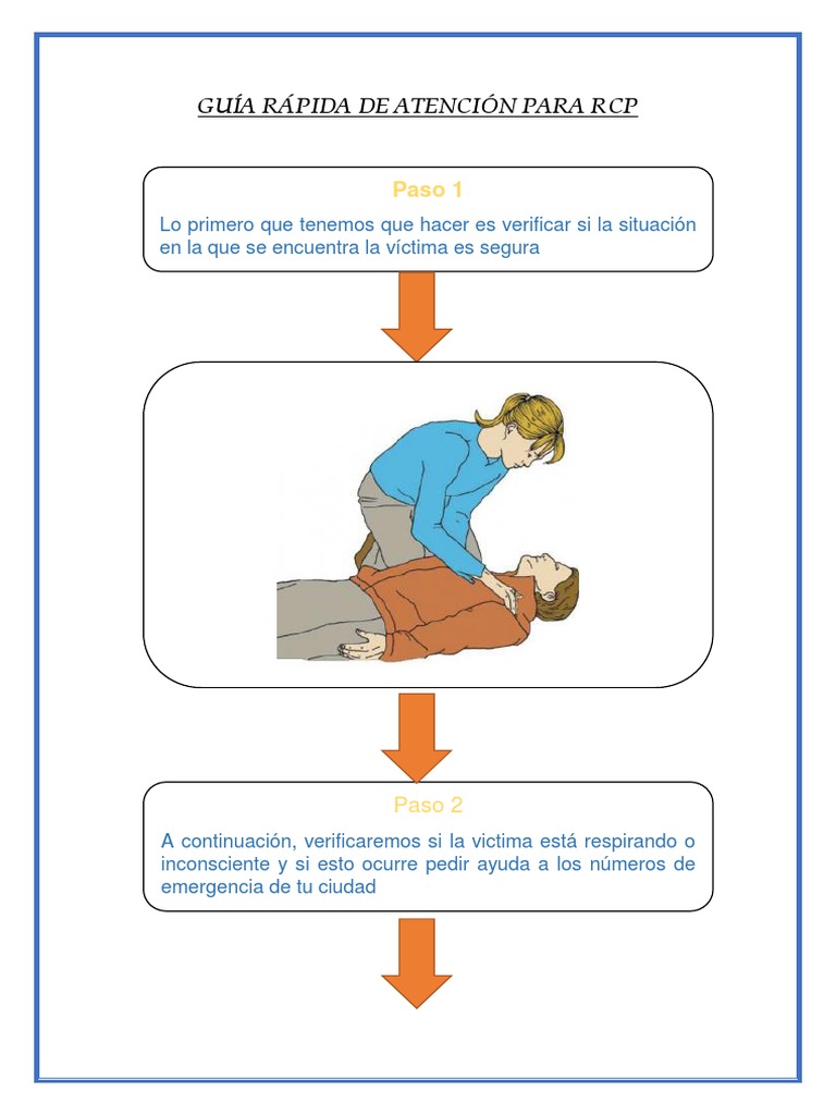 Guía Rápida de Atención para RCP: Paso 1 | PDF