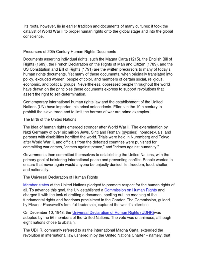 History of Human Rights | PDF | Human Rights | Rights