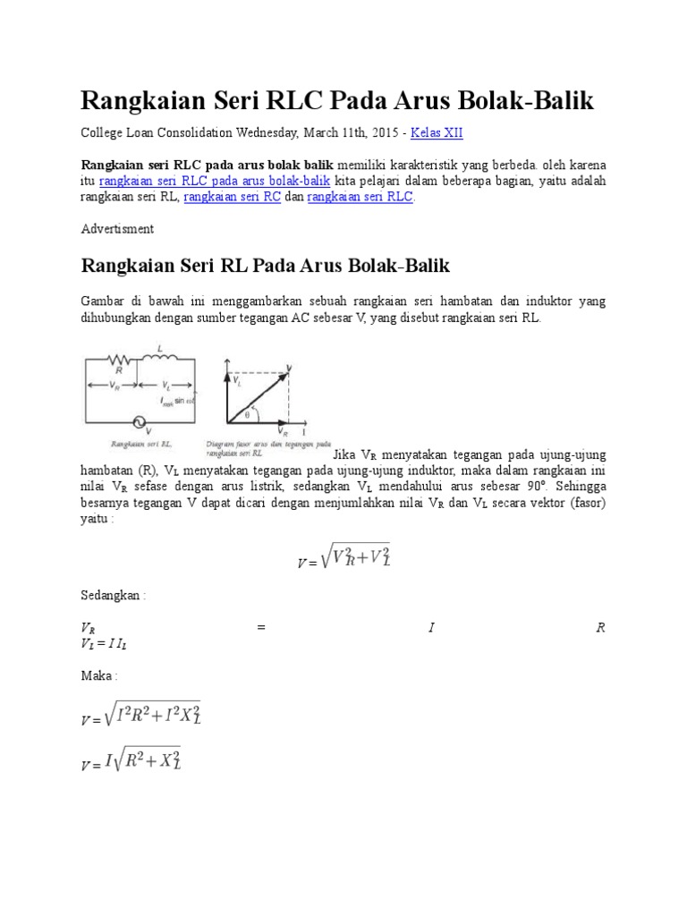 Rangkaian Seri RLC pada AC | PDF | Sains & Matematika