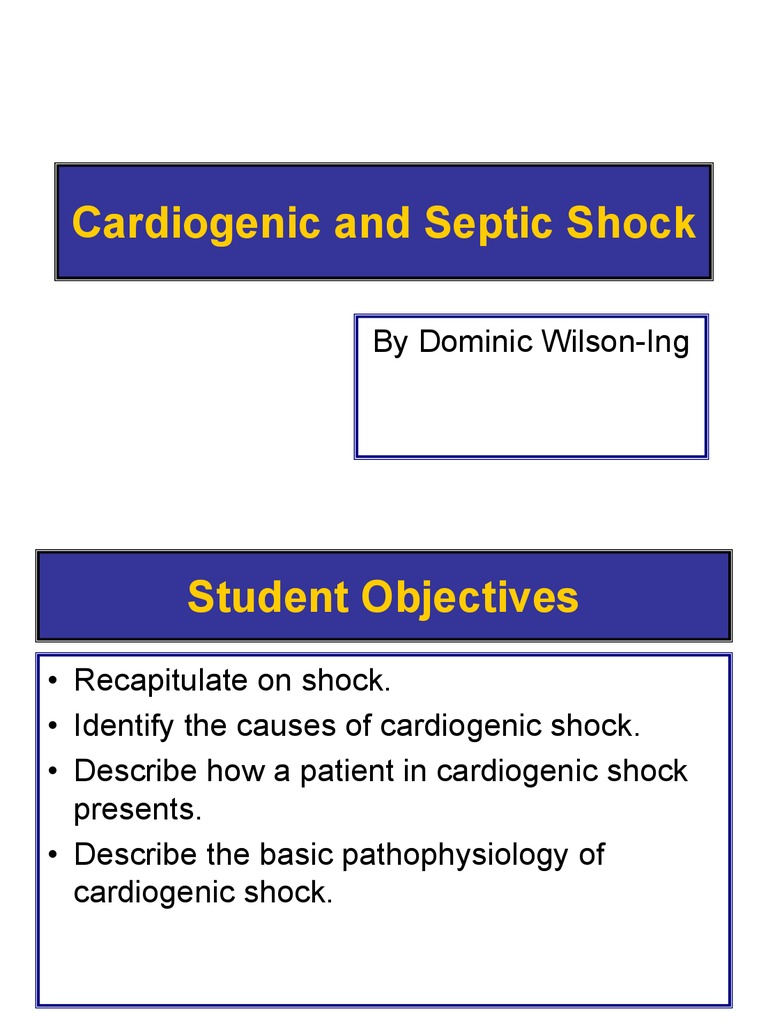 Cardiogenic and Septic Shock Lecture | Shock (Circulatory) | Heart