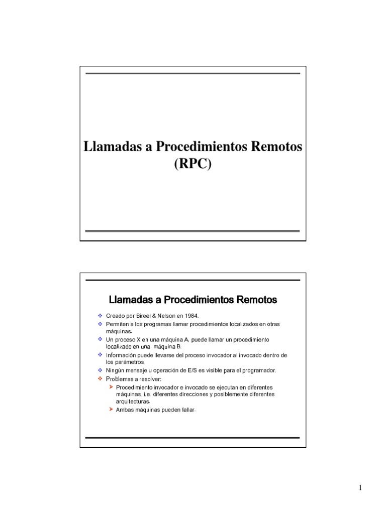 Rpc Ppt Pdf Lenguaje De Programación Poco