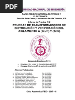 Protocolo de Prueba de Transformadores Eléctricos | PDF | Transformador | Inductor