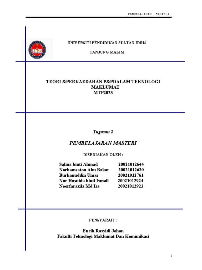 Pembelajaran Masteri | PDF