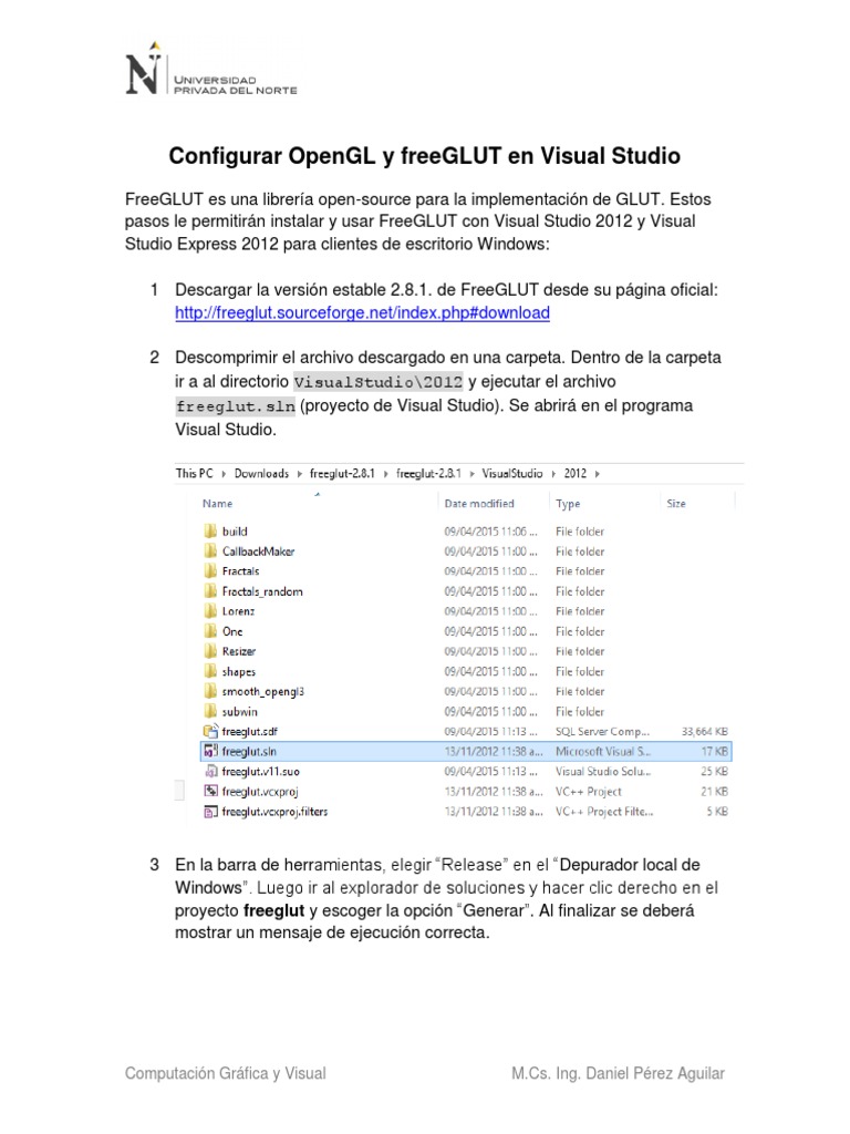 Configurar OpenGL y FreeGLUT en Visual Studio | PDF