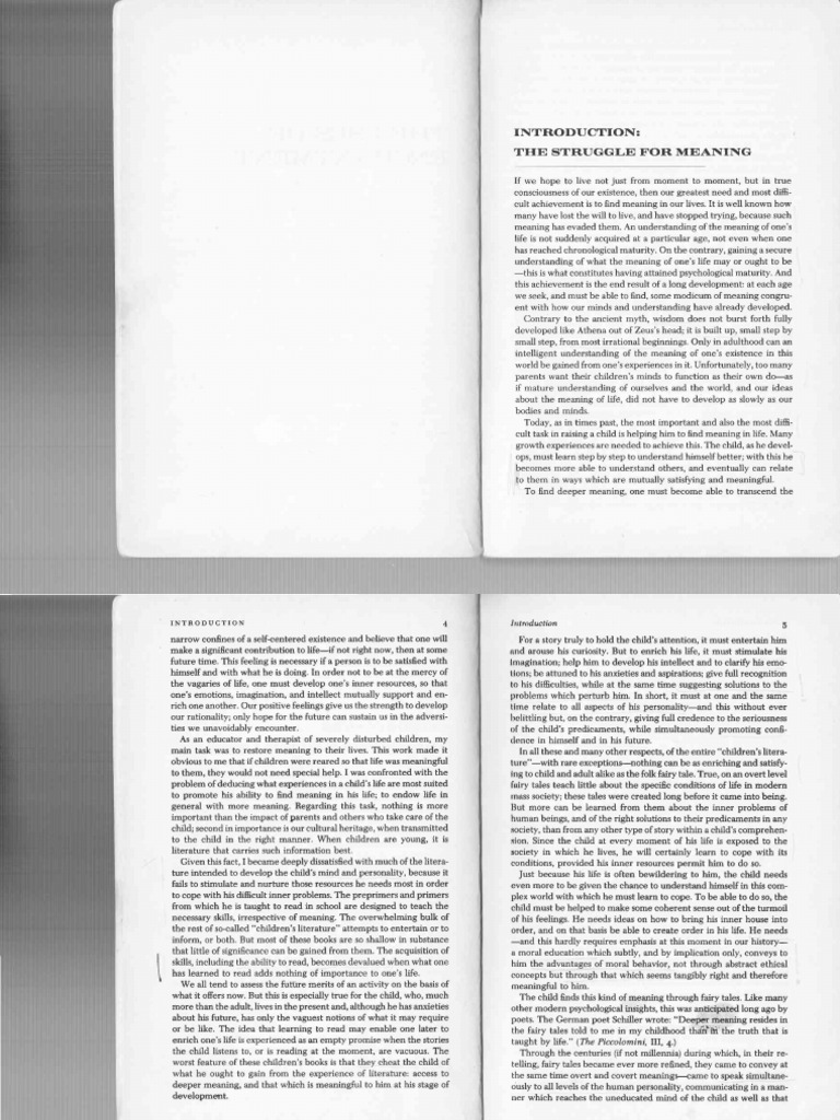 B Bettelheim The Uses of Enchantment Introduction | PDF | Id ...