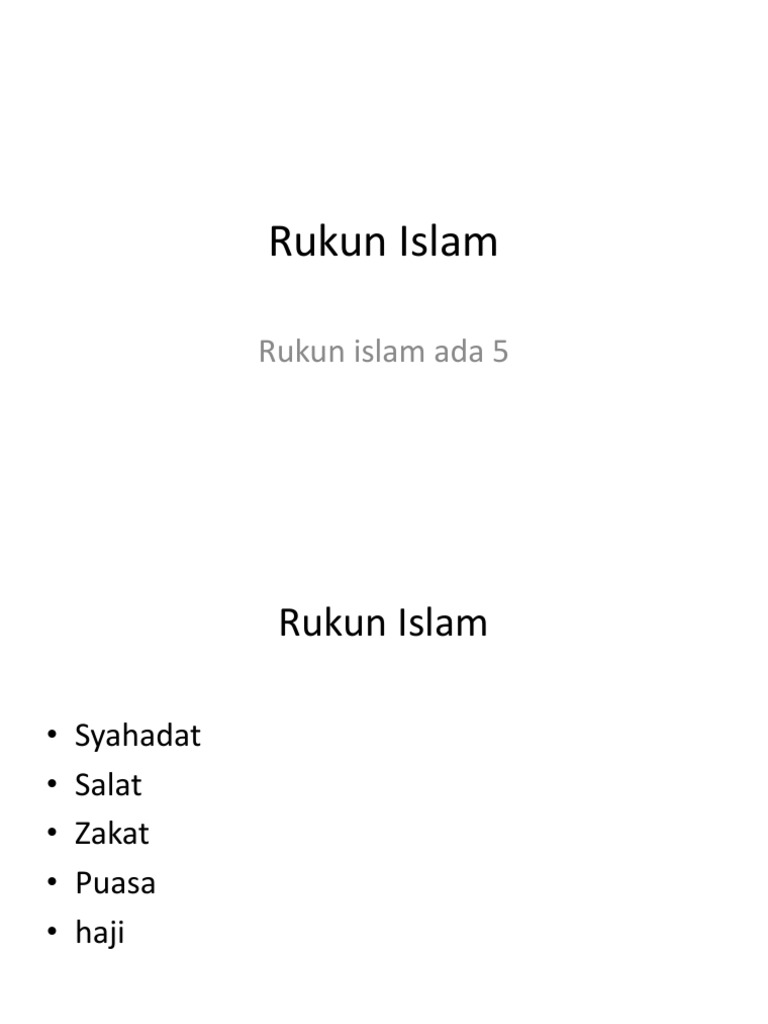 Rukun Islam | PDF