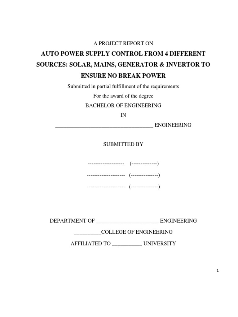 Project Report | PDF | Resistor | Rectifier