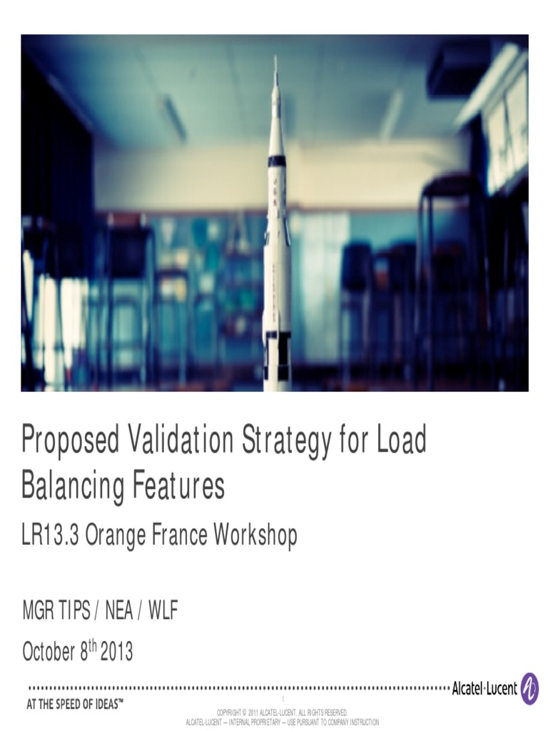 05 LR13.3 ORF Workshop Proposed Validation Strategy For Load Balancing ...