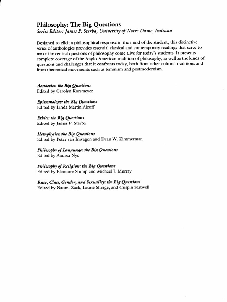 Alcoff - Epistemology - The Big Questions | PDF