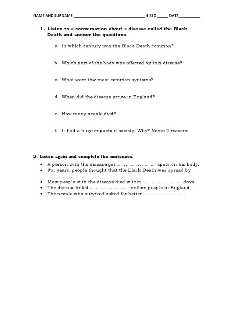 Listen To A Conversation About A Disease Called The Black Death and ...