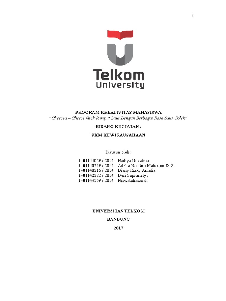 (Template) Proposal PKM-K CHEESEA | PDF