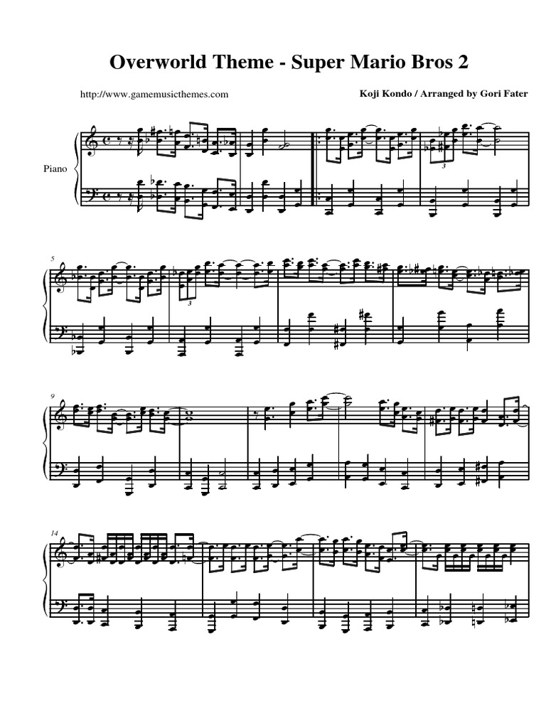 Super Mario Bros 2 - Overworld Theme | PDF | Art numérique | Matériel ...