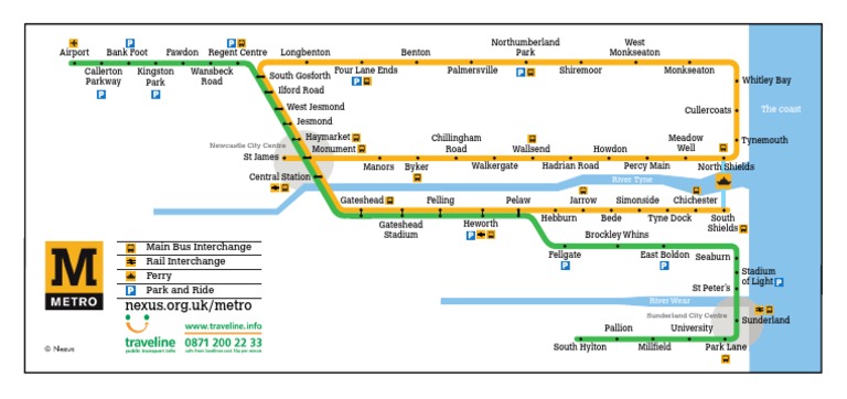 Main Bus Interchange Rail Interchange Ferry Park and Ride: Newcastle ...