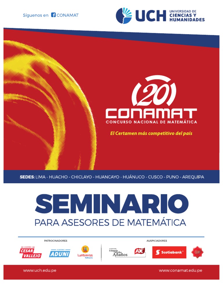 Seminario - 20 - Conamat - 2017 PDF | PDF | Permutación | Enseñanza de matemática
