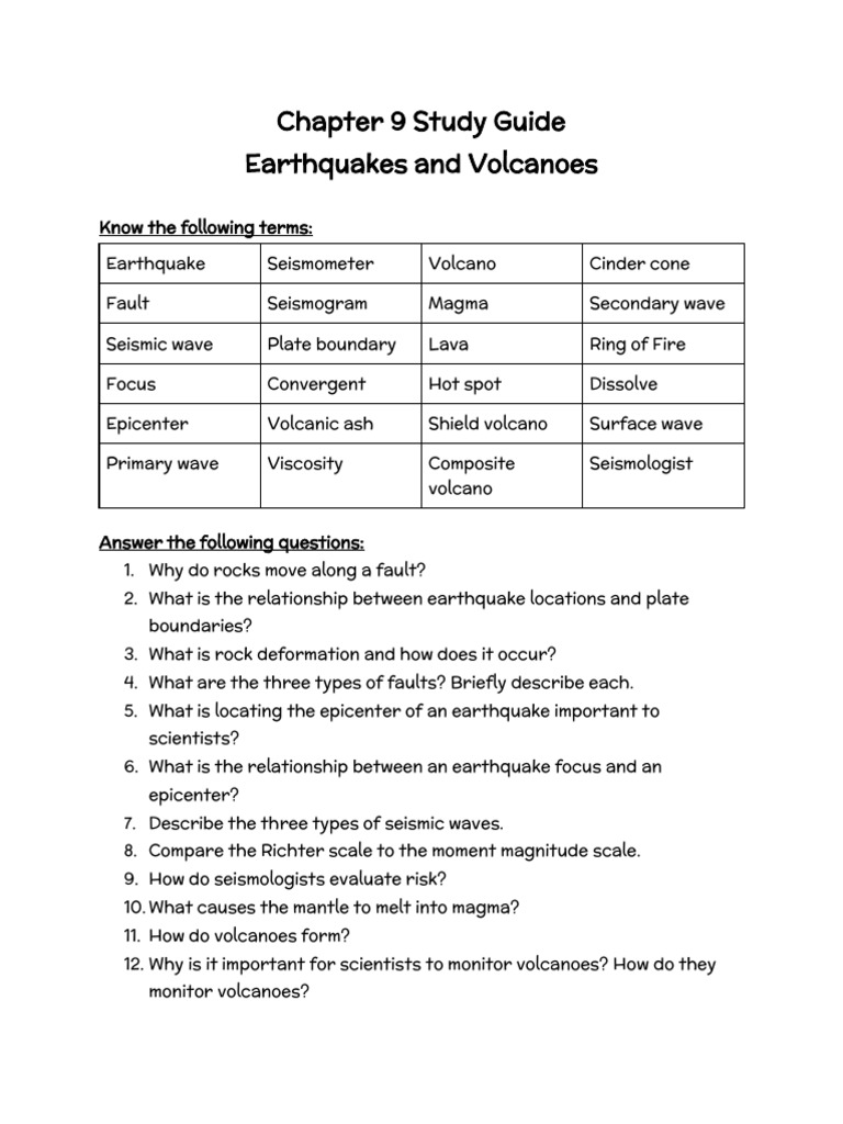 Chapter 9 Study Guide | PDF | Science & Mathematics