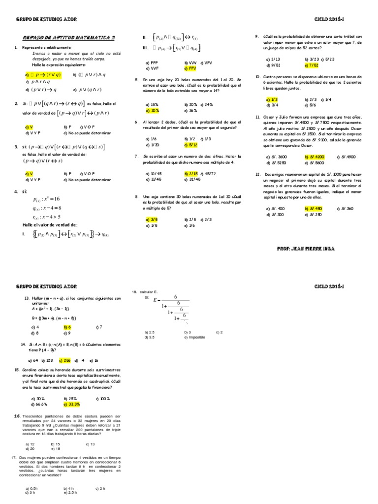 Repaso de RM 2 | PDF | Enseñanza de matemática | Ocio