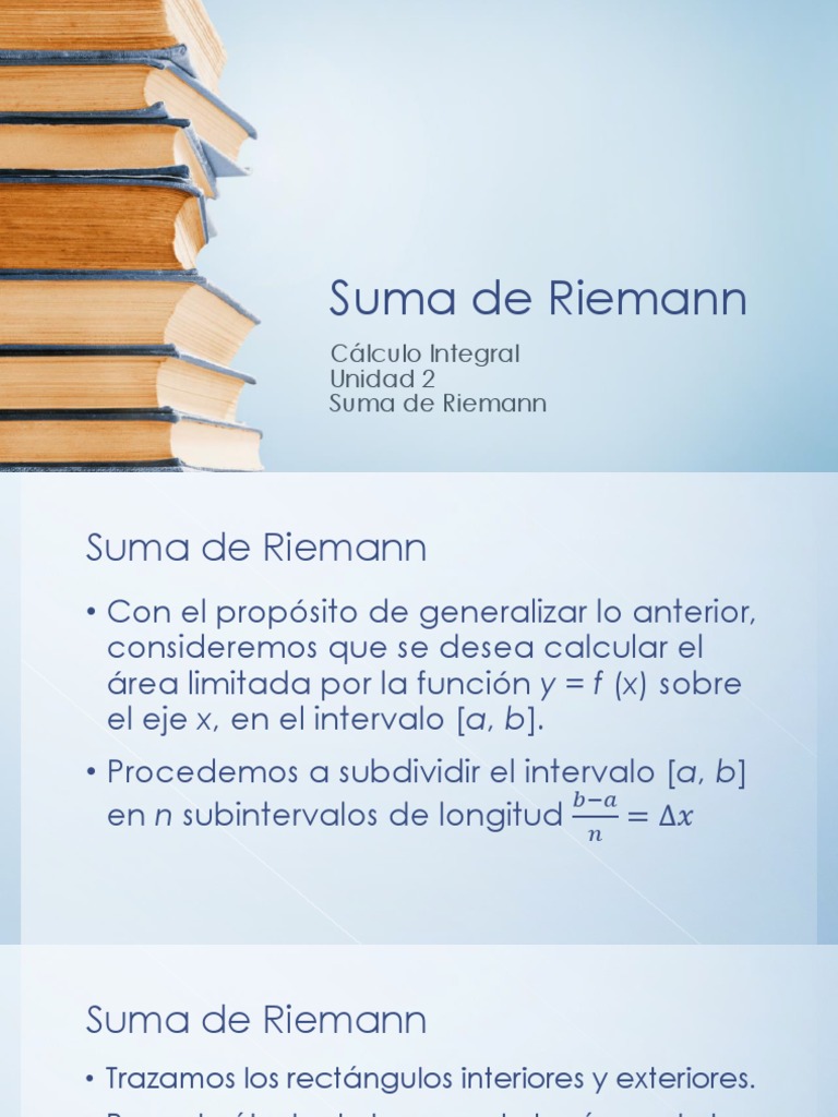 Suma de Riemann | PDF | Intervalo (Matemáticas) | Integral