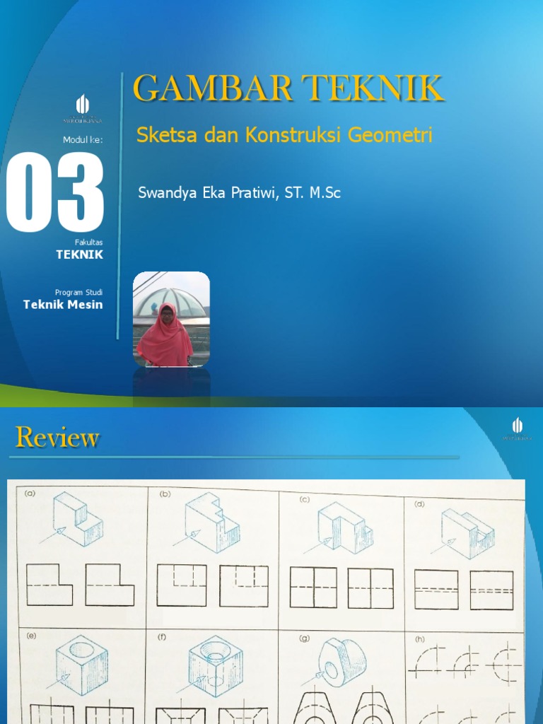PPT-MODUL 03 Sketsa Dan Geometri PDF | PDF