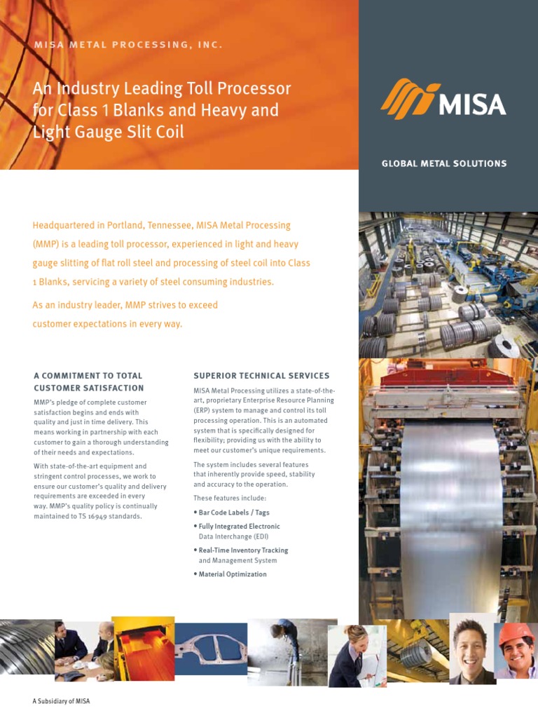 MISA Metal Processing, Inc. Factsheet | PDF | Enterprise Resource Planning | Economic Sectors