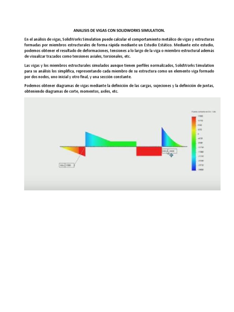 Análisis de Vigas en SolidWorks | PDF | Doblar | Ingeniería mecánica