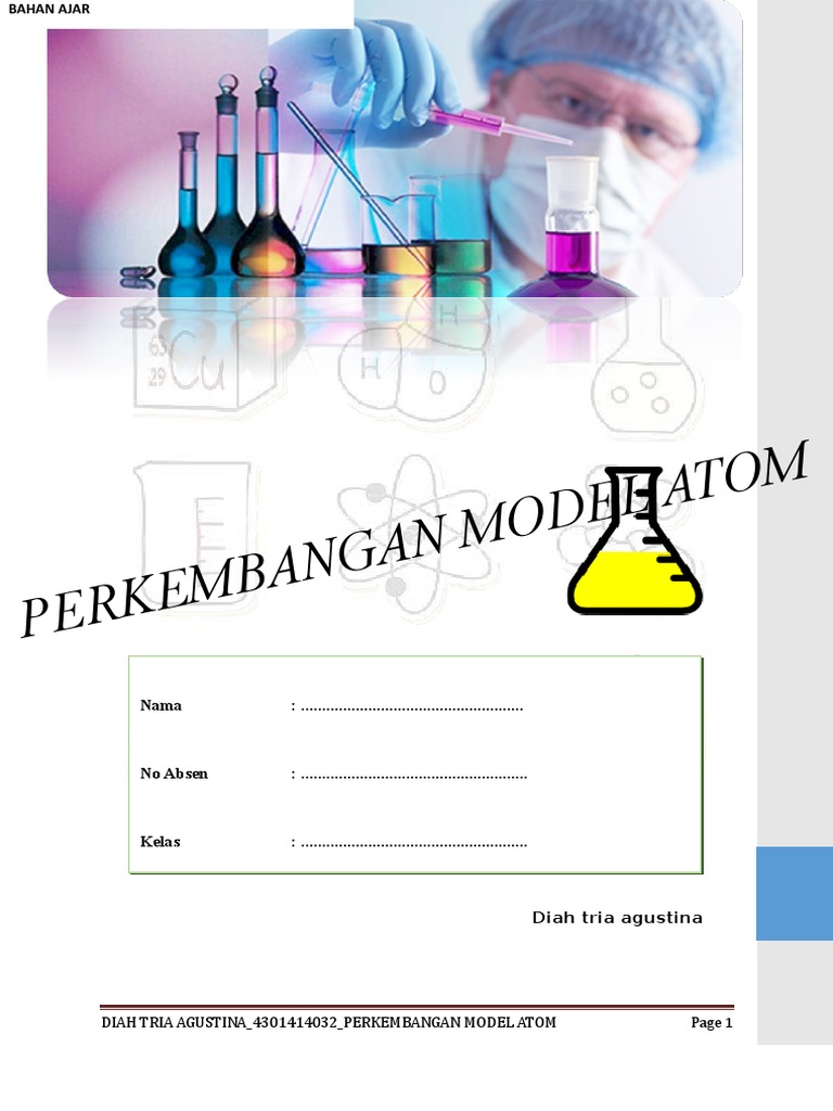 Bahan Ajar Perkembangan Model Atom | PDF