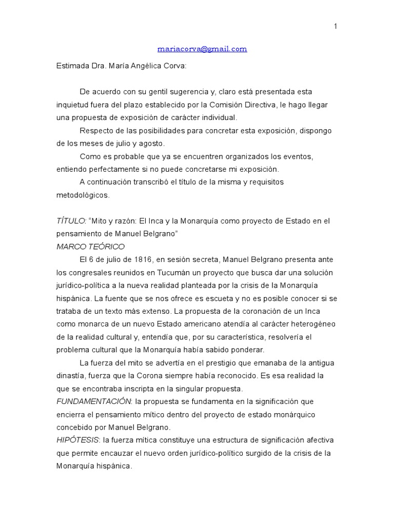 Proyecto Monarquico Incaico de Manuel Belgrano | PDF | Imperio Inca ...