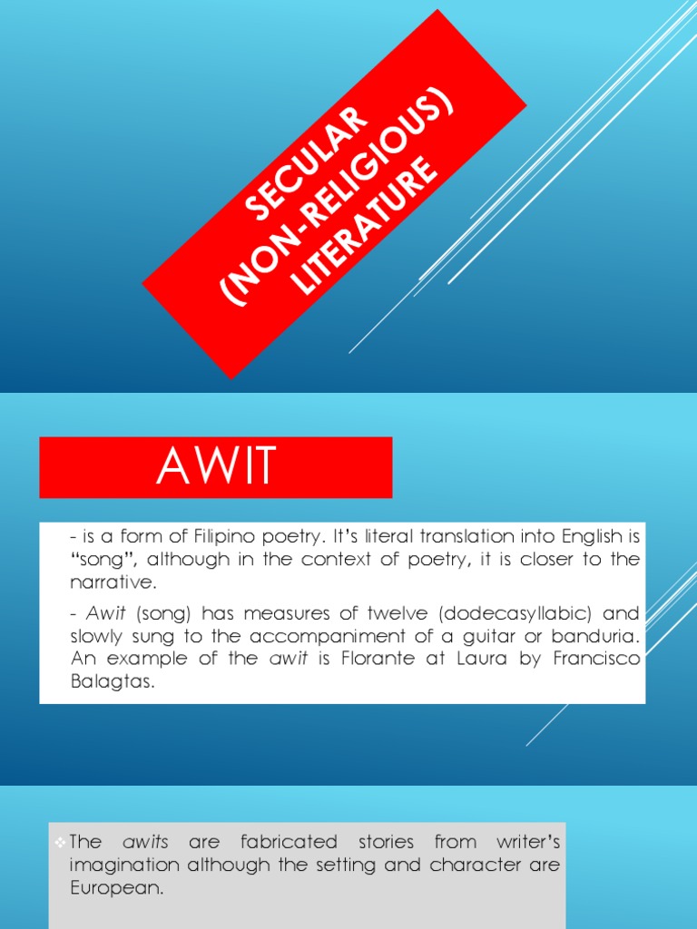 Awit and Corrido in Philippine Literature | PDF | Poetry