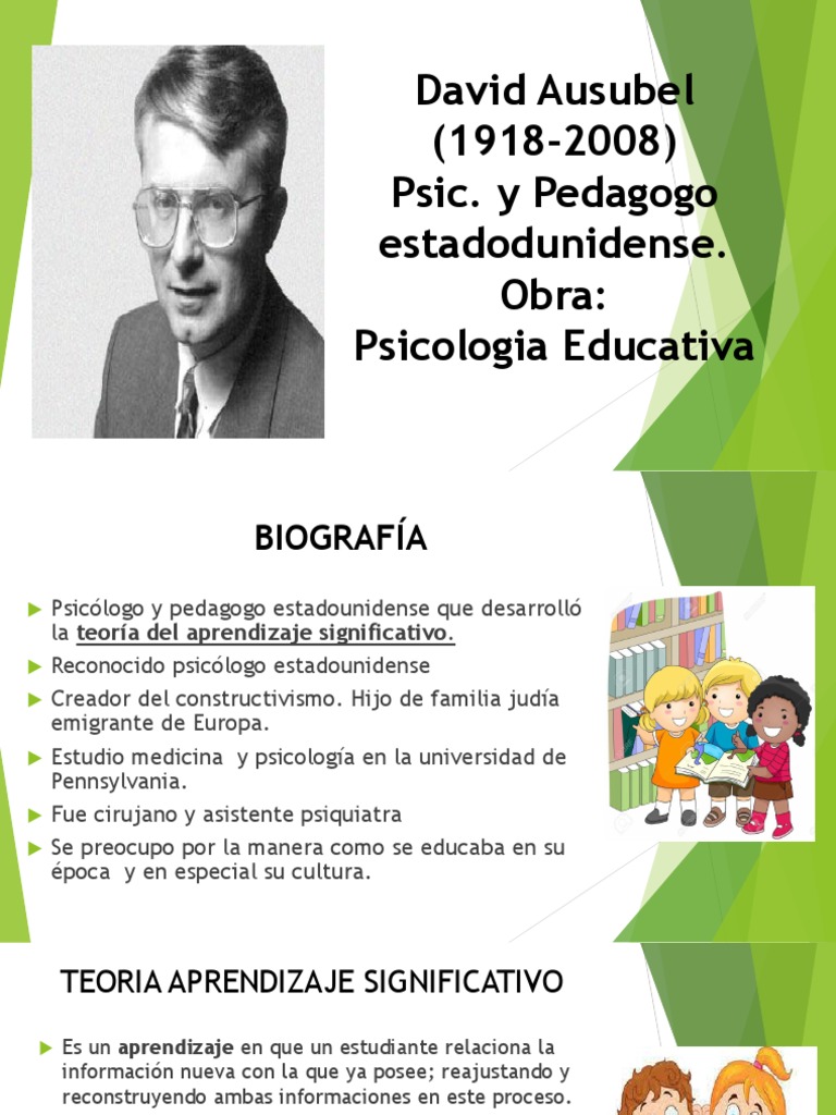 La teoría de David Ausubel: Aprendizaje significativo ★ Teoría Online