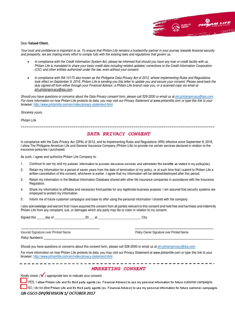 Data Privacy Consent Form | PDF | Information Privacy | Personally ...
