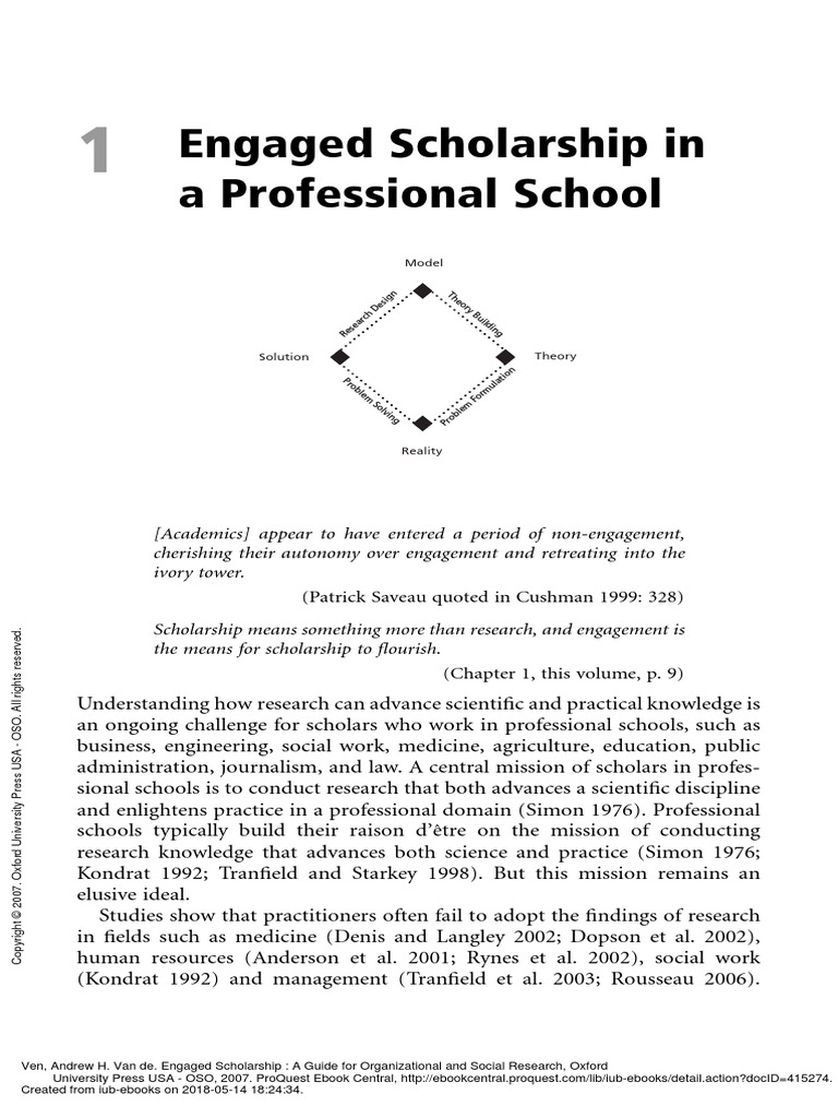 1.engaged Scholarship in A Professional School | PDF | University ...