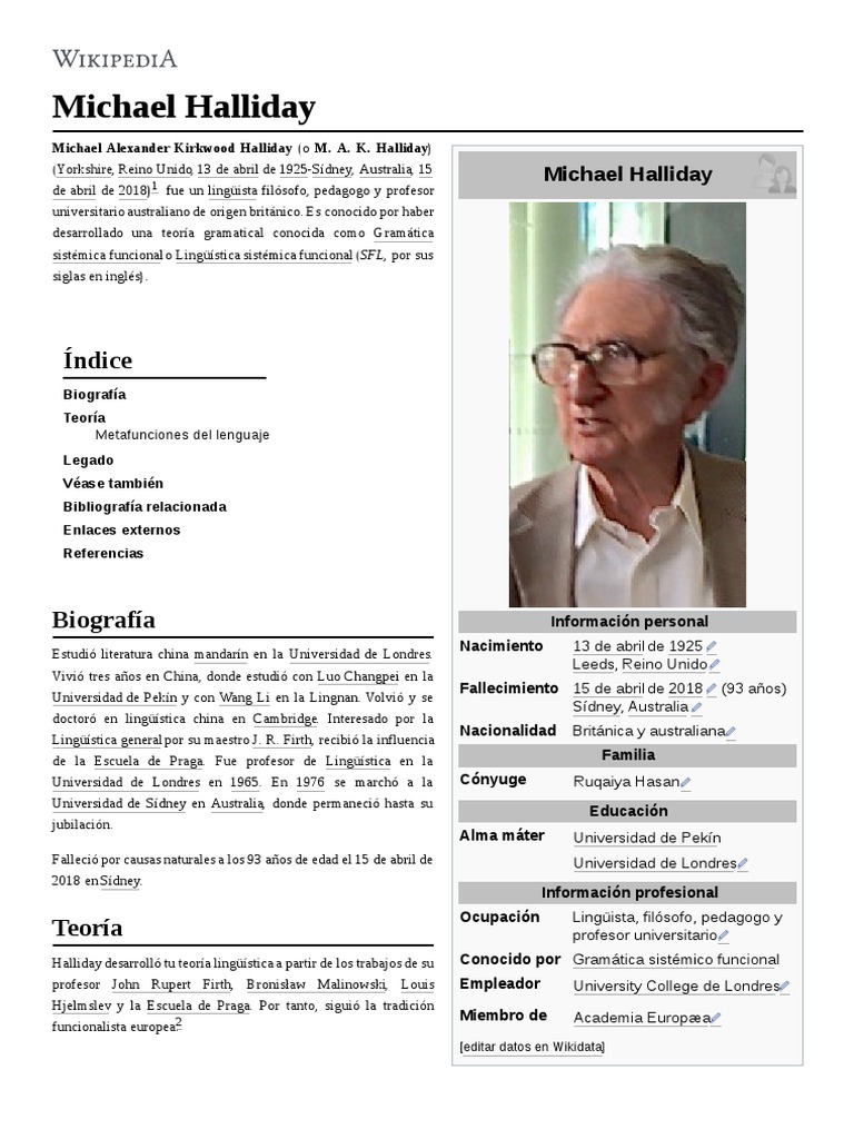 Michael Halliday (1) | Semiótica | Semántica