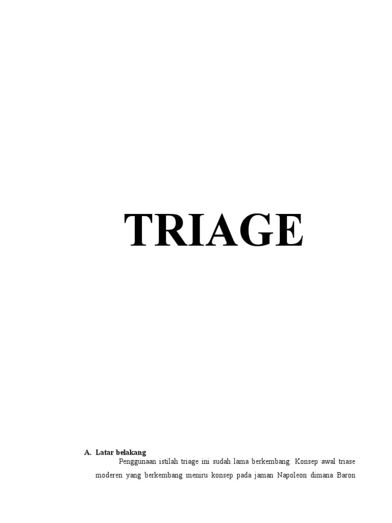 An Overview of the History, Principles, and Types of Triage in Hospital ...