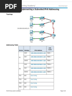 12.9.1 Packet Tracer Implement A Subnetted Ipv6 Addressing Scheme | PDF | I Pv6 | Router (Computing)